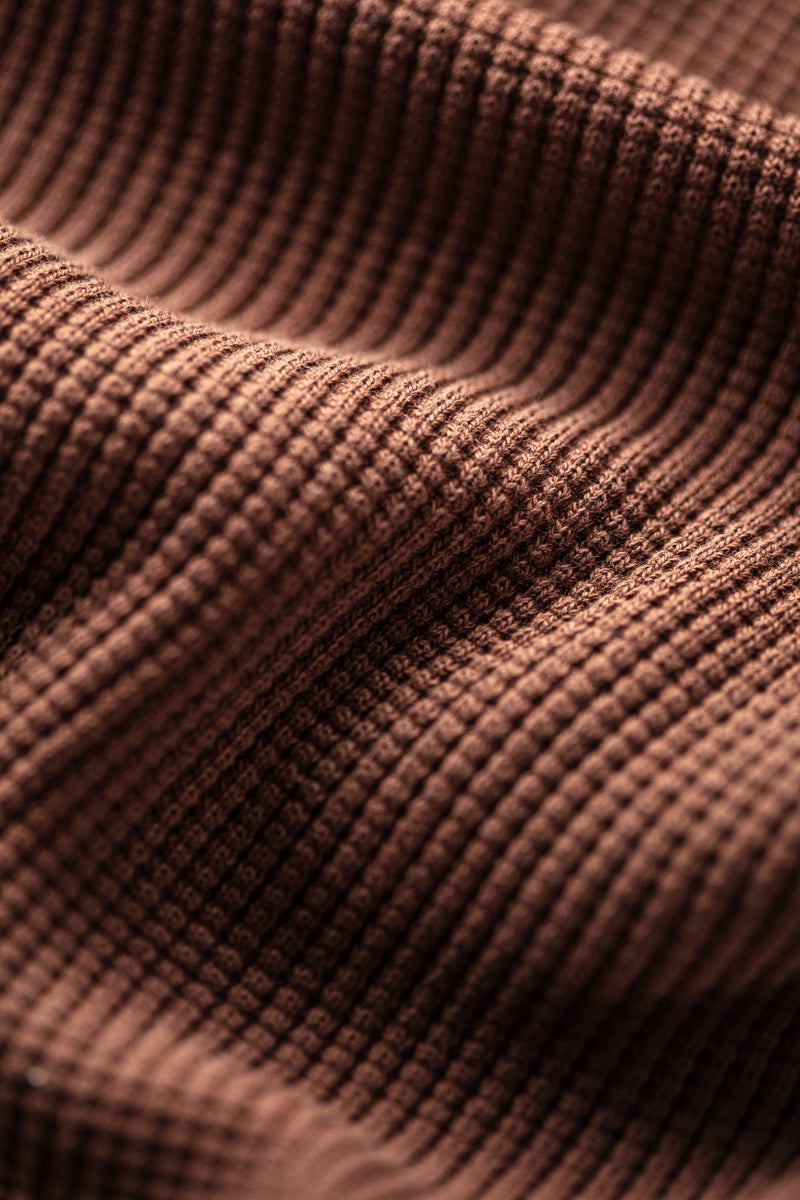 &SONS Base Waffle Crew Neck Chocolate Brown – www.andsons.us