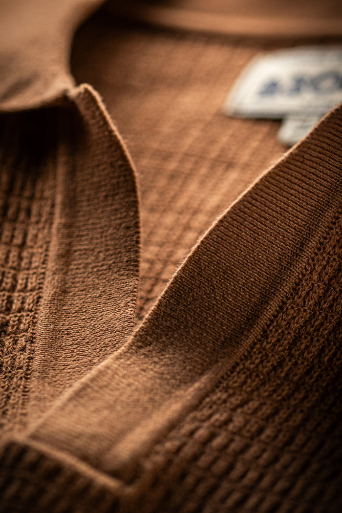 &SONS Rialto Knitted Polo Tan – www.andsons.us